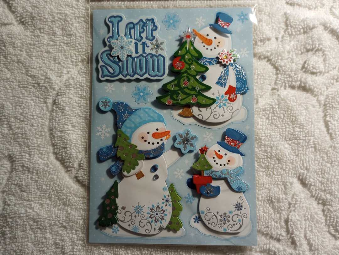 Christmas Winter Snowman Border Scrapbook Paper Piece - Etsy