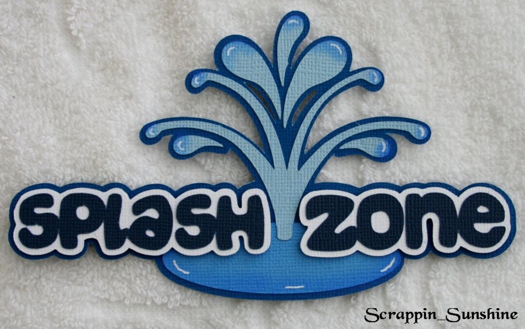 SEA WORLD Splash Zone Die Cut Title - Paper Piece for Premade Scrapbook ...