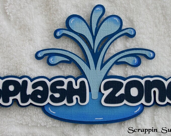 SEA WORLD Splash Zone Die Cut Title Paper Piece for Premade - Etsy