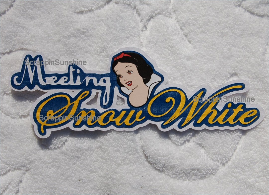 DISNEY Meeting Snow White - Die Cut Title Scrapbook Page Paper Piece ...