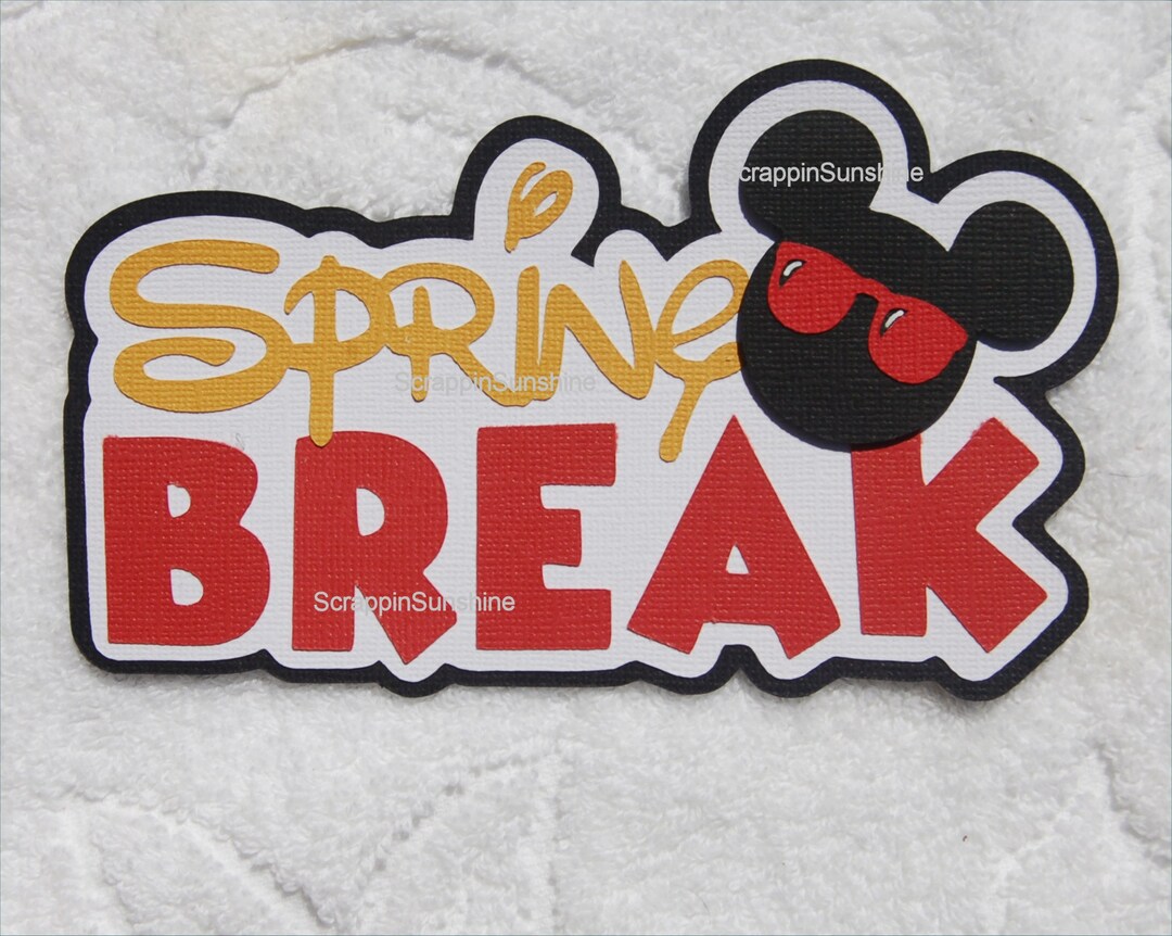 Spring Break Disney Die Cut Title Beach Ocean Scrapbook Page Paper ...