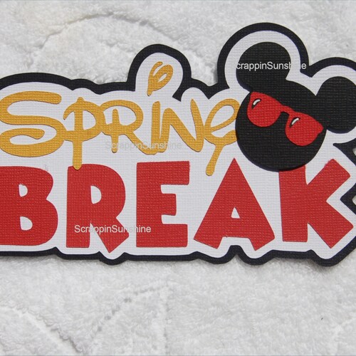 Spring Break Disney Die Cut Title Beach Ocean Scrapbook Page - Etsy