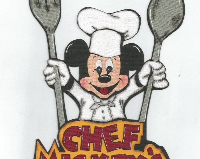 DISNEY Chef Mickey Dining Premade Scrapbook Paper Piece - Etsy