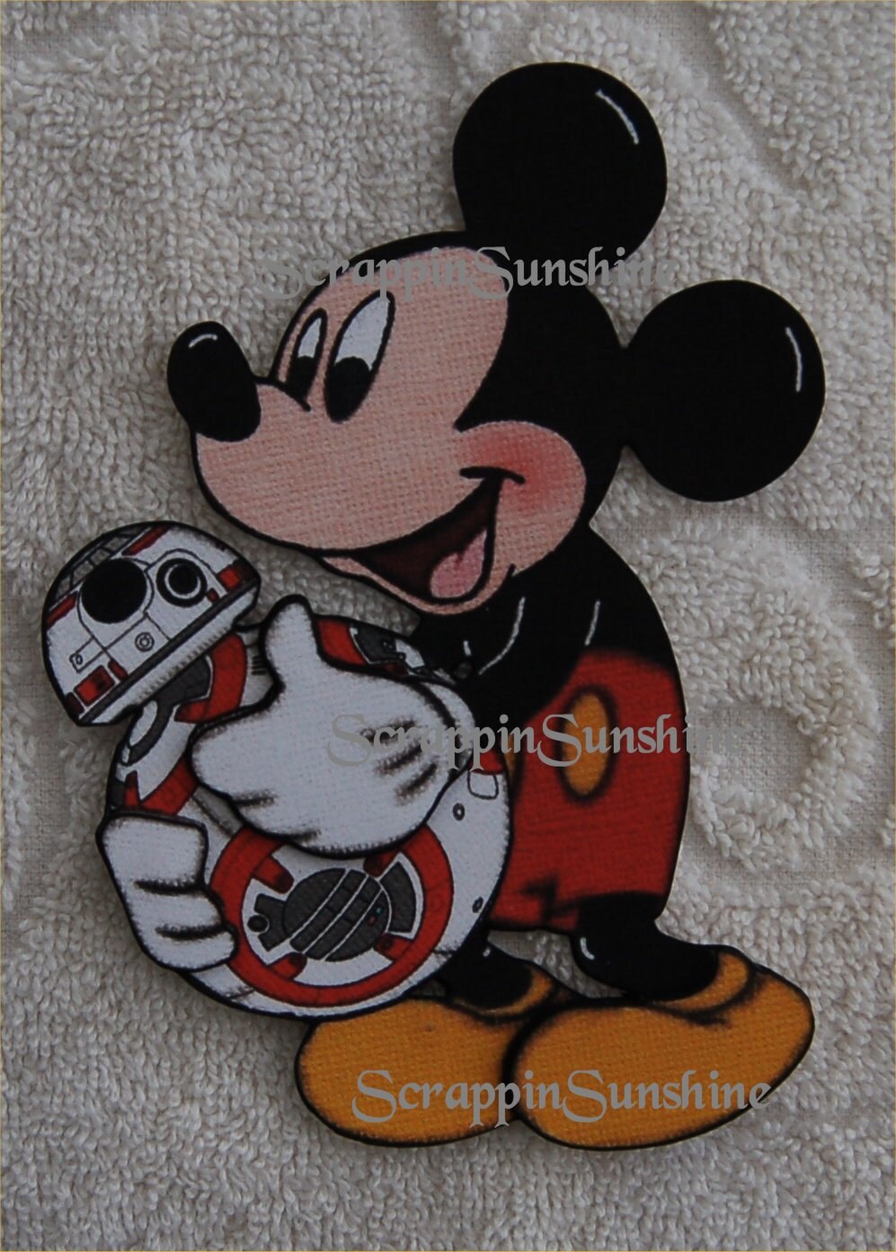 DISNEY Star Wars Mickey W/ BB8 Printed Scrapbook Page Paper | Etsy