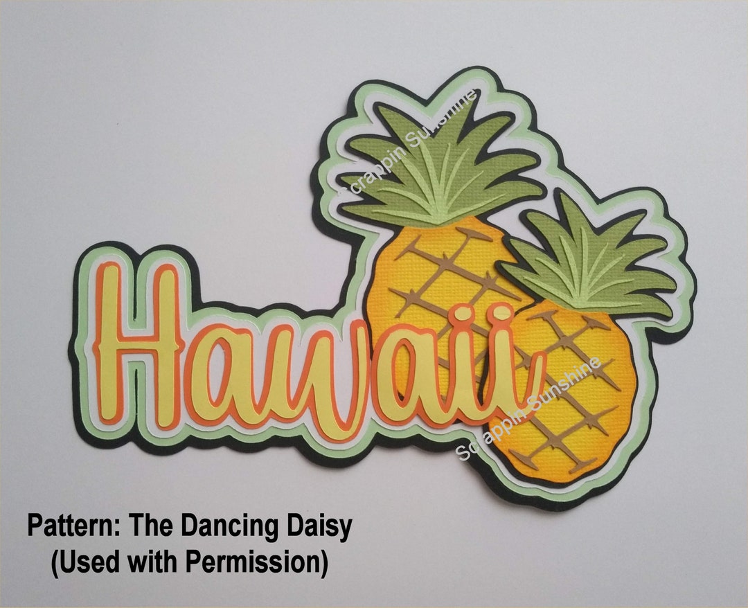 Hawaii Die Cut Title - Travel Hawaii Scrapbook Page Paper Piece Piecing ...
