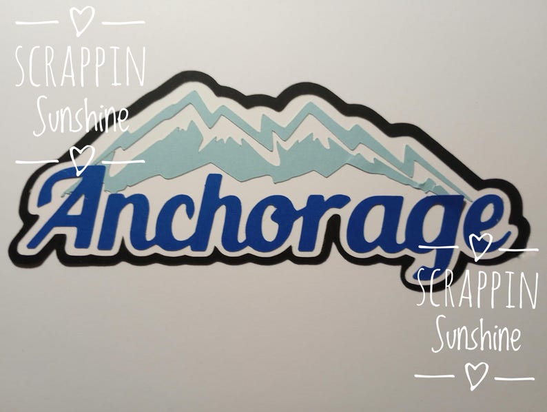 ALASKA Anchorage Cruise Vacation Die Cut Title - Scrapbook Page Paper ...