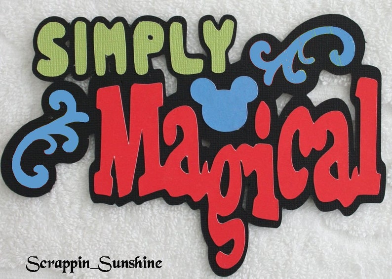 Disney Simply Magical Die Cut Title Scrapbook Paper Piece - Etsy