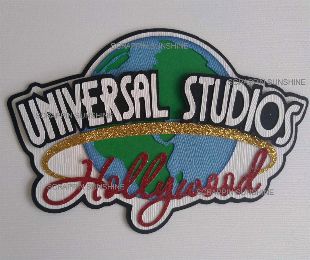 UNIVERSAL STUDIOS Hollywood California Die Cut Title - (red Hollywood ...