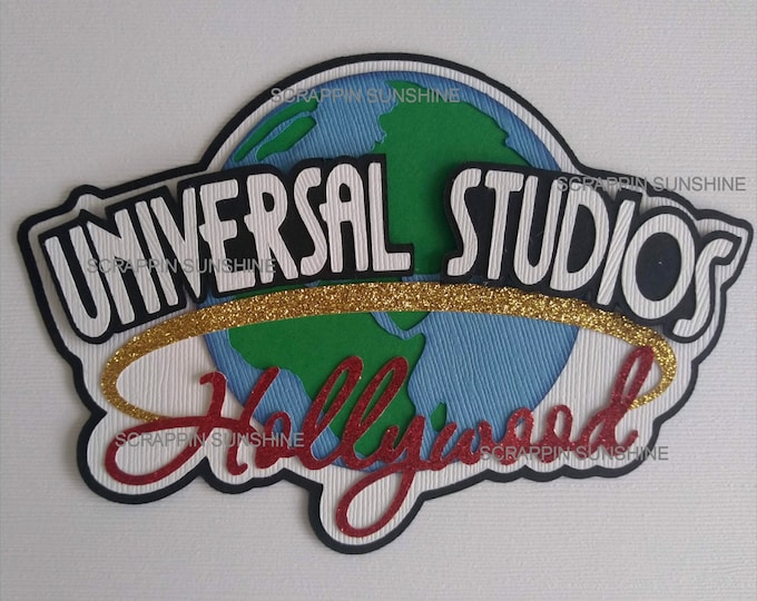 UNIVERSAL STUDIOS Hollywood California Die Cut Title red - Etsy