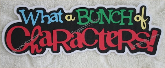 DISNEY What a Bunch of Characters Die Cut Title Scrapbook | Etsy