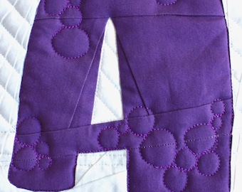 Alphabet Quilt Block Pattern PDF Download Bubbly Letter R - Etsy