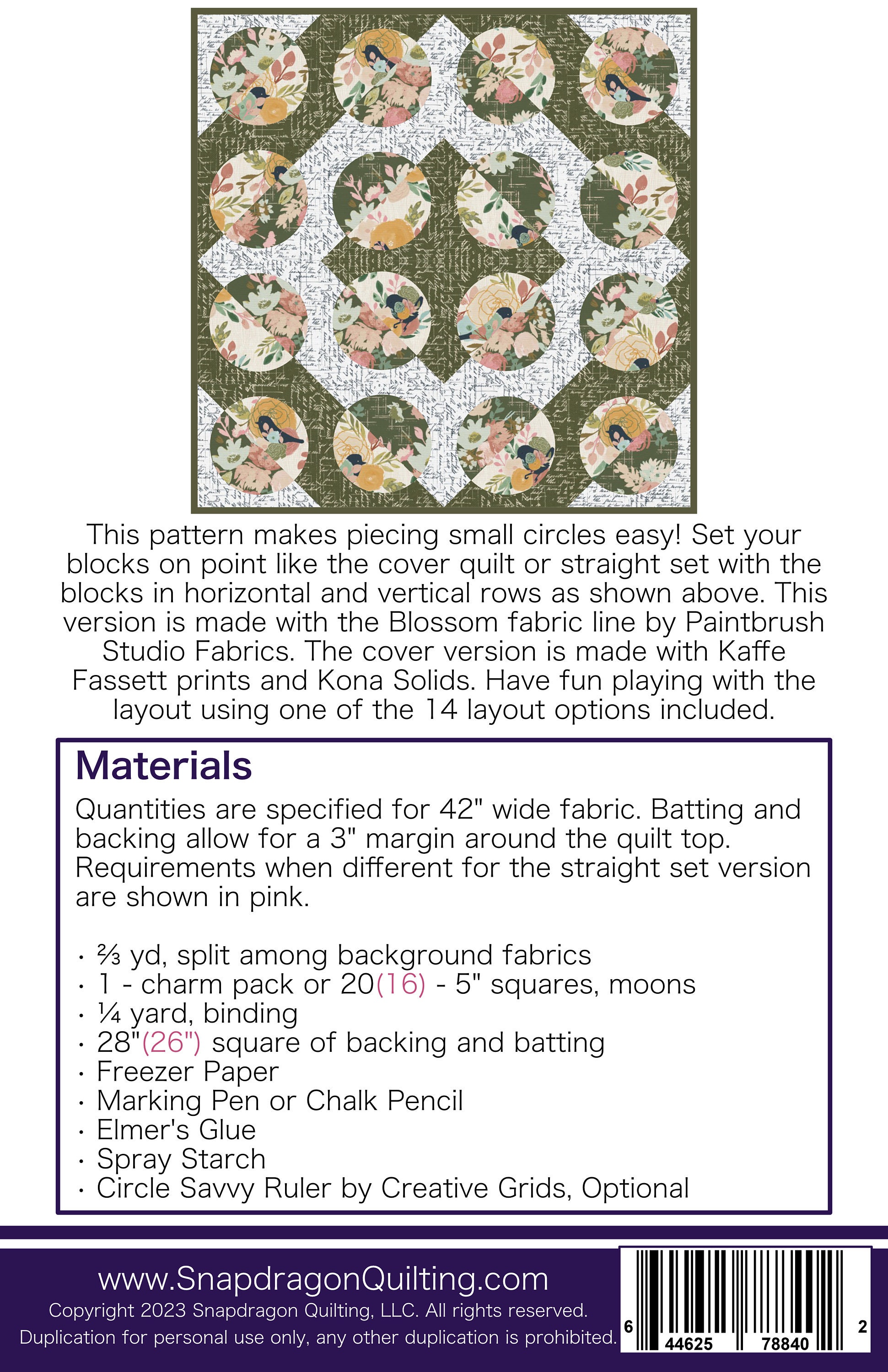 Mini Moons Quilt Pattern PDF Download - Etsy