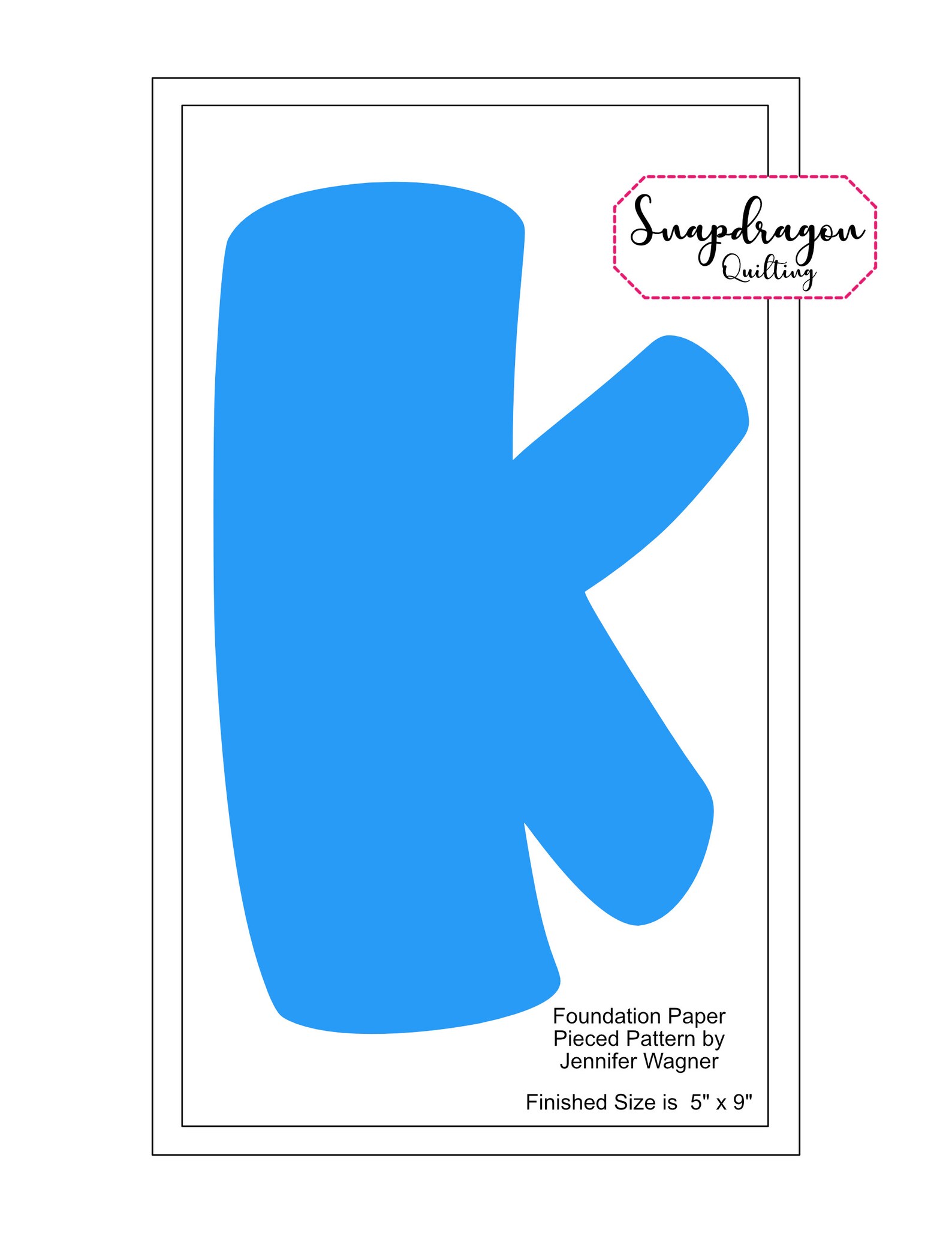 Alphabet Quilt Block Pattern PDF Download Bubbly Letter K - Etsy