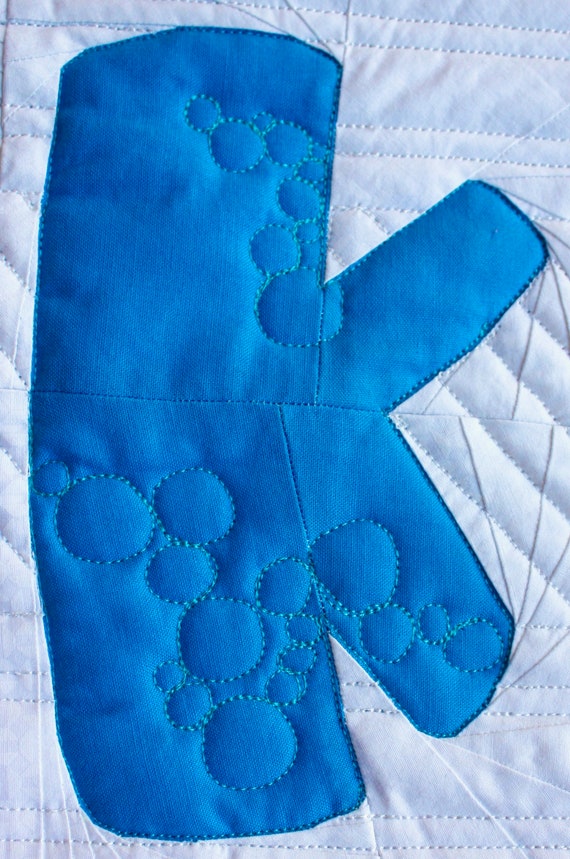 Alphabet Quilt Block Pattern PDF Download Bubbly Letter K - Etsy