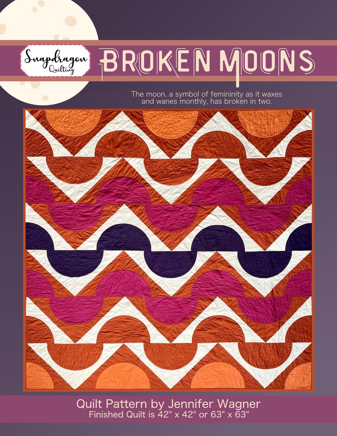 Broken Moons Quilt Pattern (PDF Download) - Etsy
