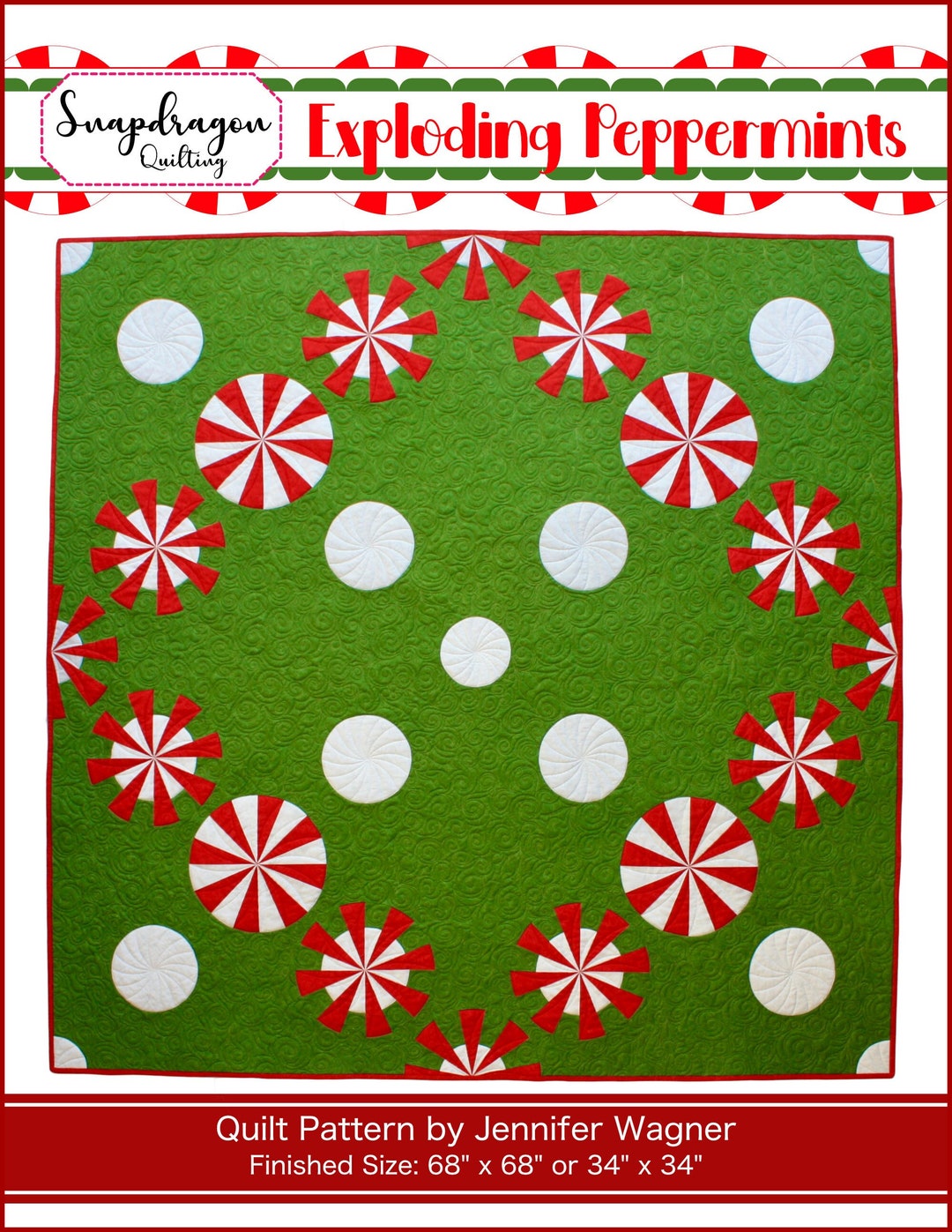 Exploding Peppermints Quilt Pattern (PDF Download) - Etsy