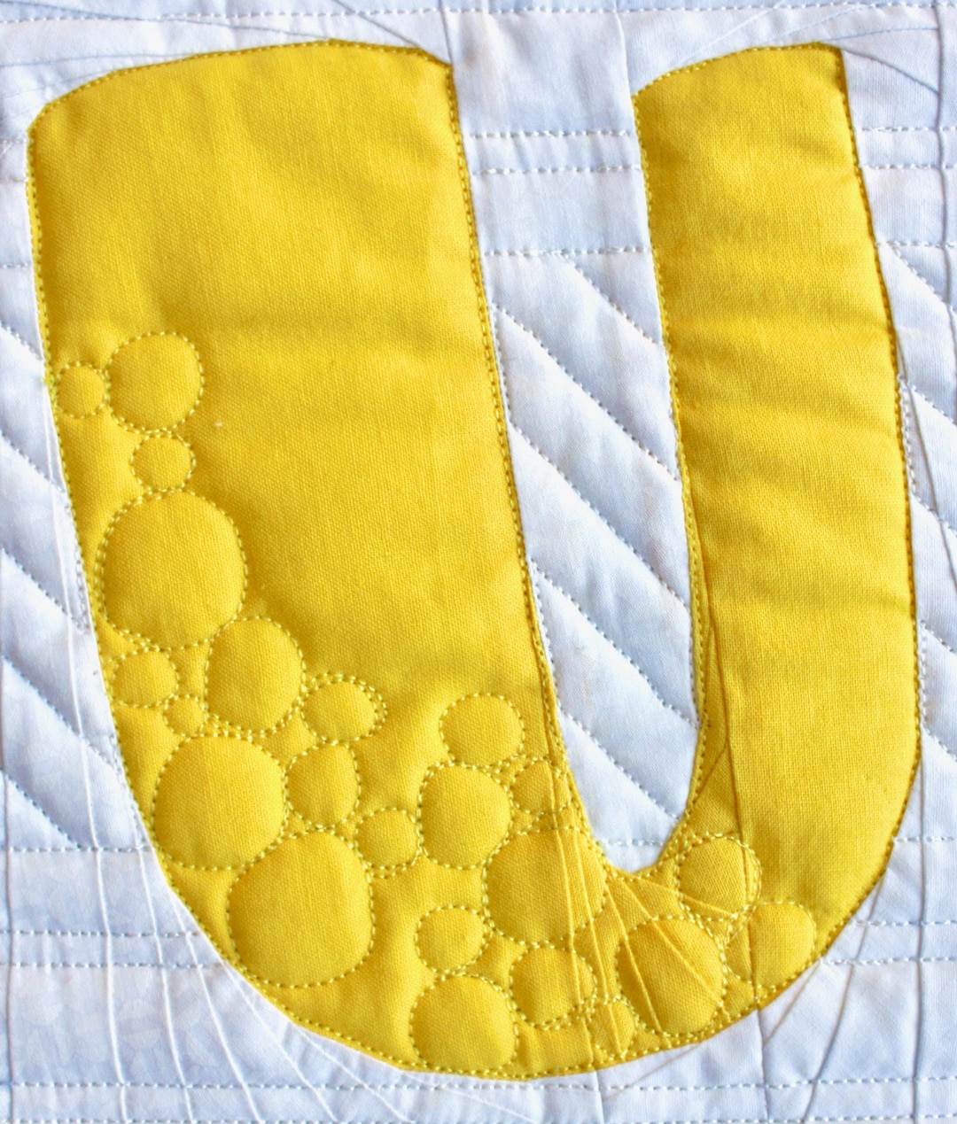 Alphabet Quilt Block Pattern PDF Download Bubbly Letter U - Etsy