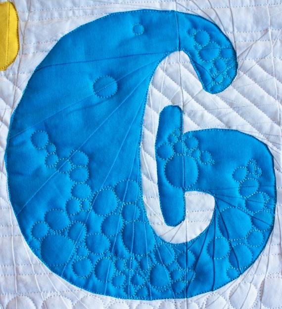 Alphabet Quilt Block Pattern PDF Download Bubbly Letter G - Etsy