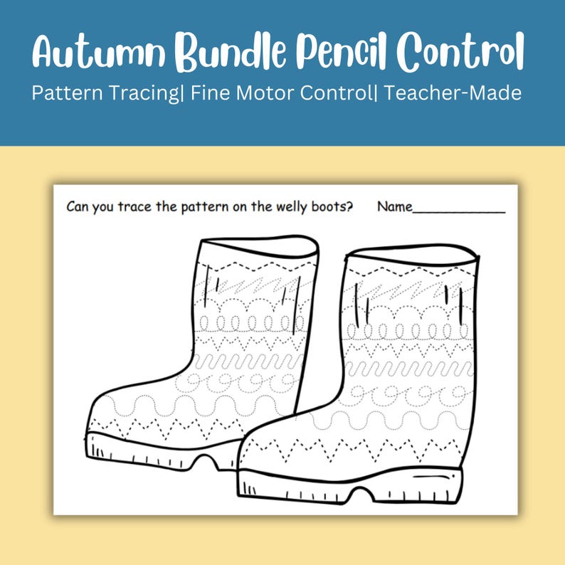 Autumn Worksheet Bundle | Pencil Control Tracing | Fine Motor Control ...