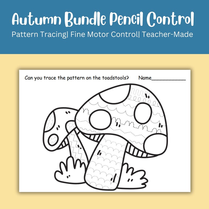 Autumn Worksheet Bundle | Pencil Control Tracing | Fine Motor Control ...