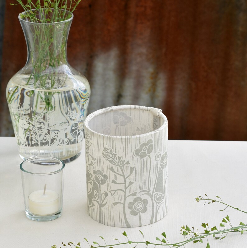 Summer Meadow Candle Tea Light Cover Block Printed by Hand - Etsy
