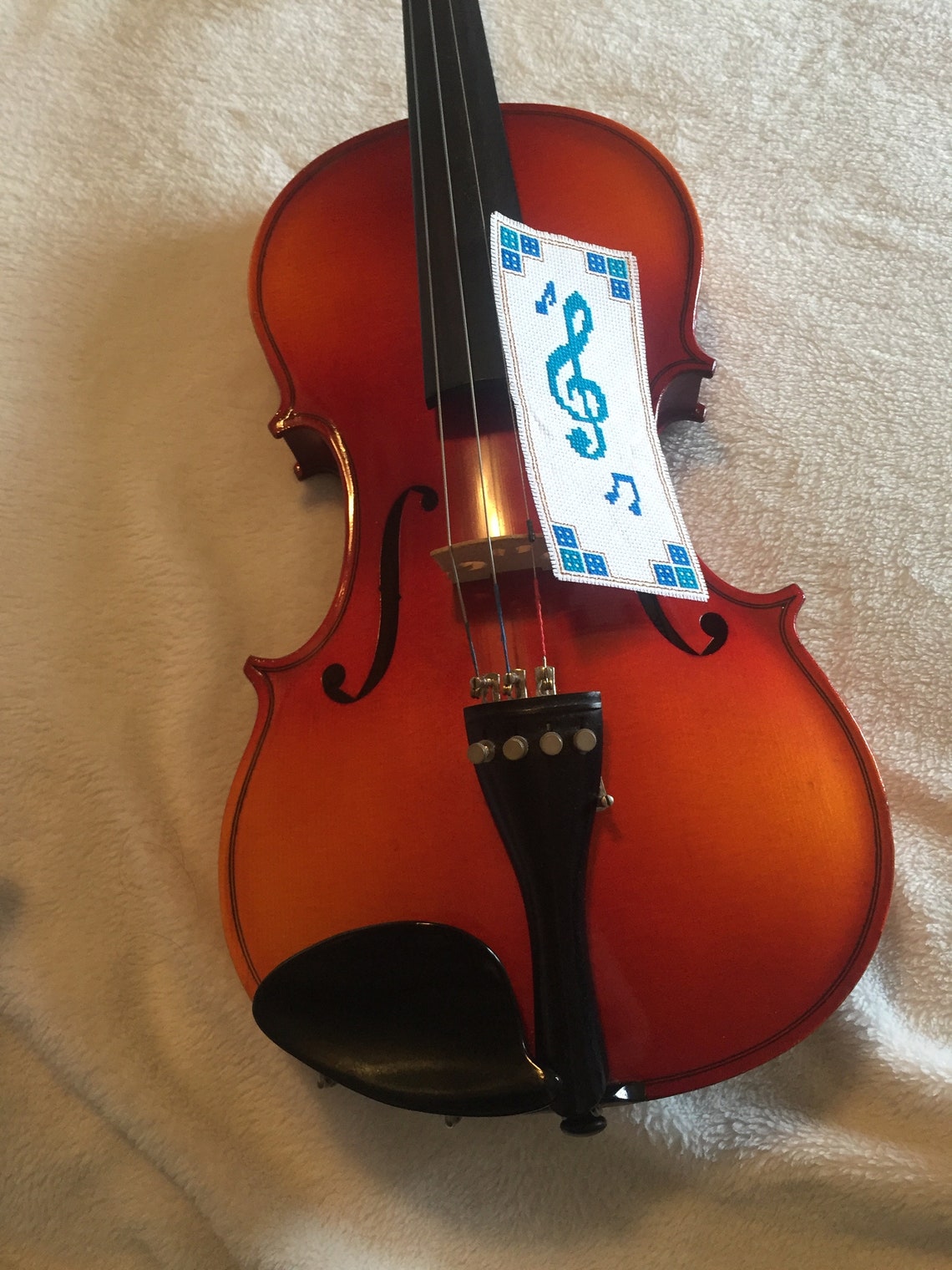 Musical Notes and Treble Clef: Cross Stitch Pattern Instant Download ...