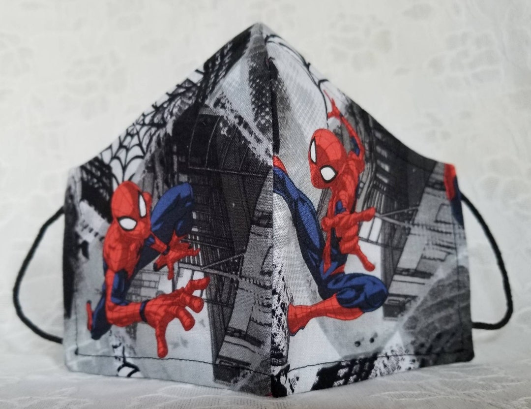 Spiderman Cartoon Character Filtered Fask Mask With Waterproof - Etsy