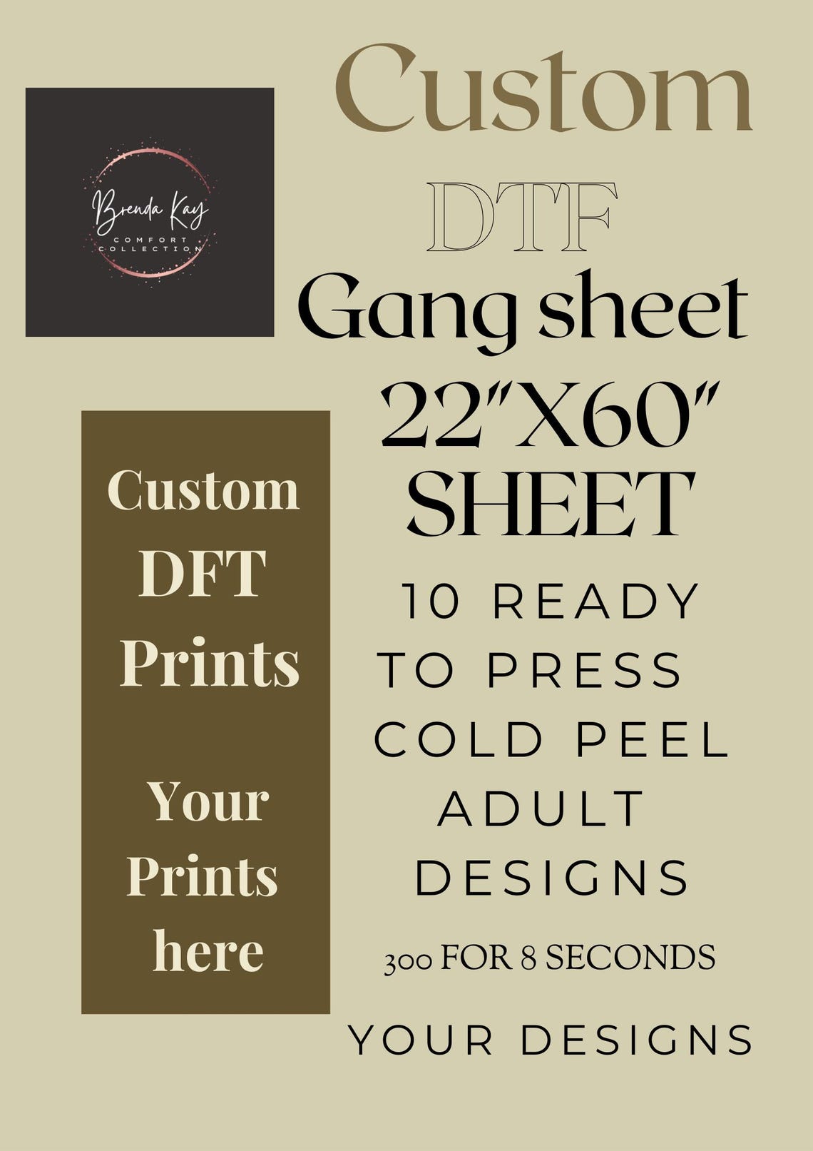Custom Dtf Gang Sheet, Custom Dtf Transfer, Ready to Press Custom Gang Sheet, Your Designs Gang ...