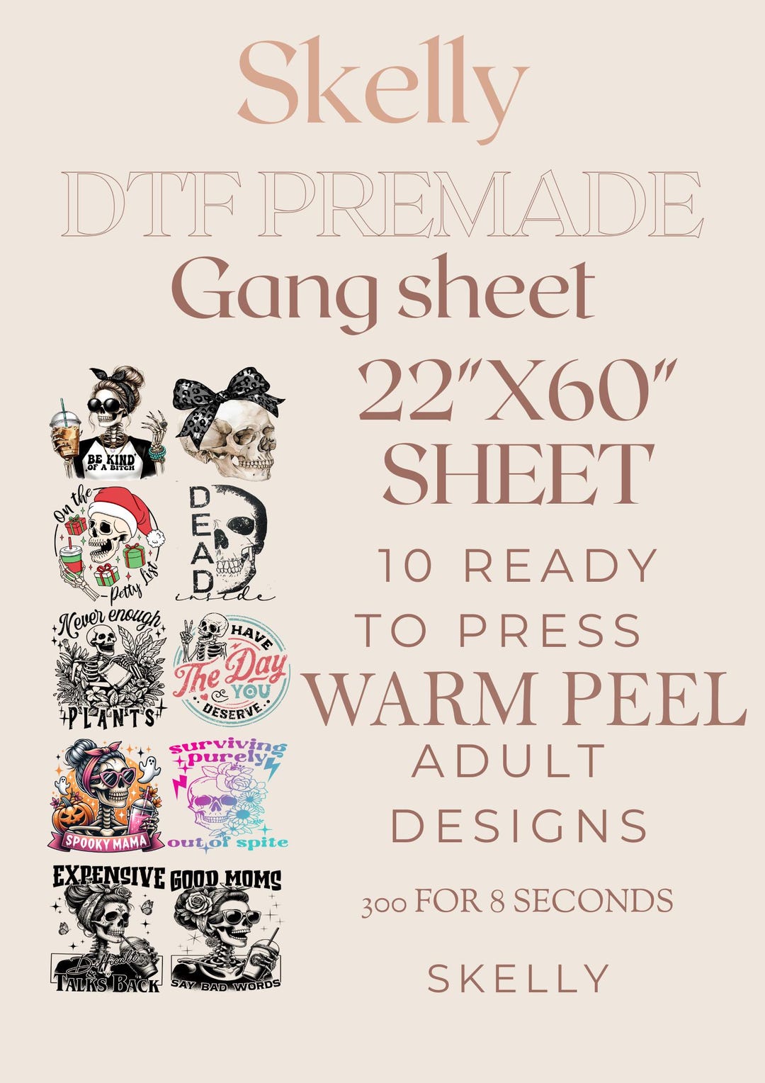 Skeleton Design Dtf Gang Sheet, Skeleton Dinner Dtf Transfer, Ready to ...