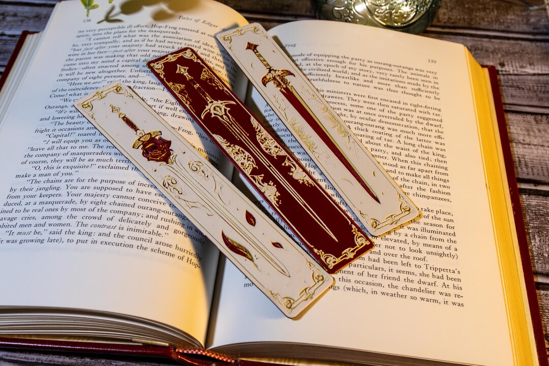 Blade & Blossom 3D Printed Bookmark Set - Etsy