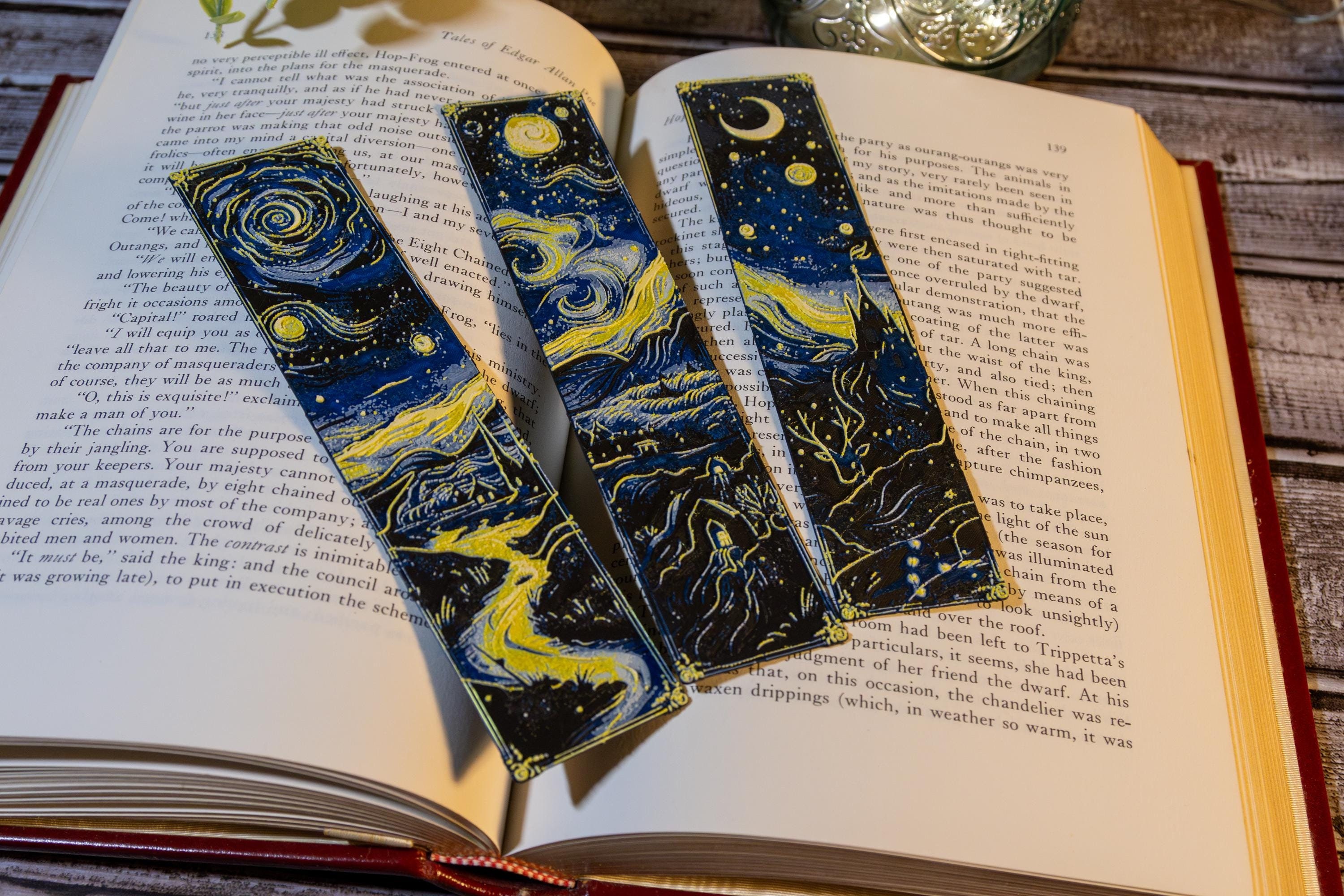 Starry Night Dreams 3D Printed Bookmark Set - Etsy