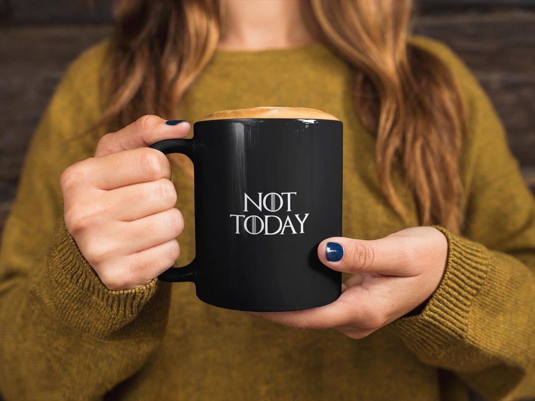 Custom Text, GOT Fan Black Mug, Personalized GOT Quote Cup, Arya Stark ...