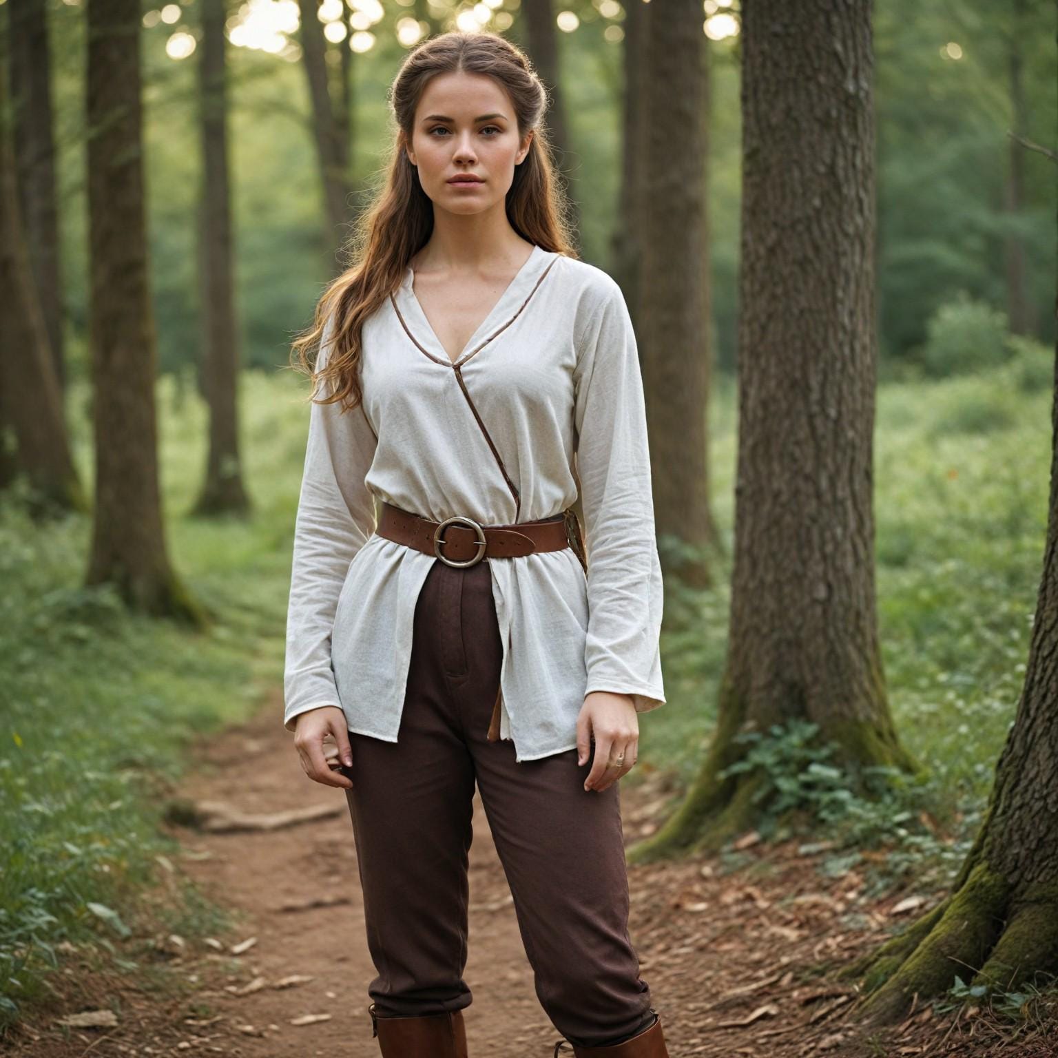 Medieval-inspired Women's V-neck Tunic Rustic Woodland Outfit ...