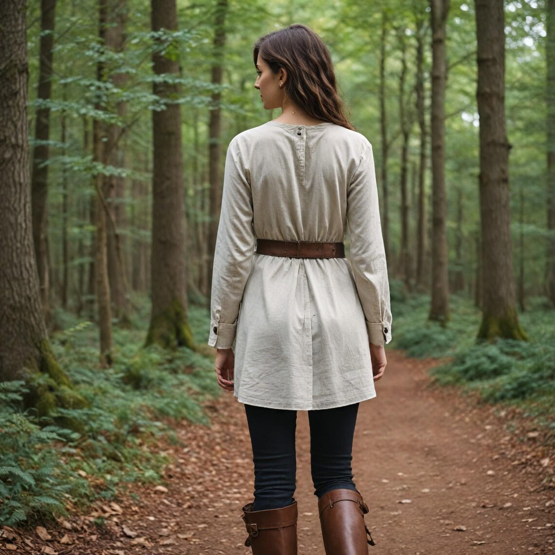 Medieval-inspired Women's V-neck Tunic | Rustic Woodland Outfit ...