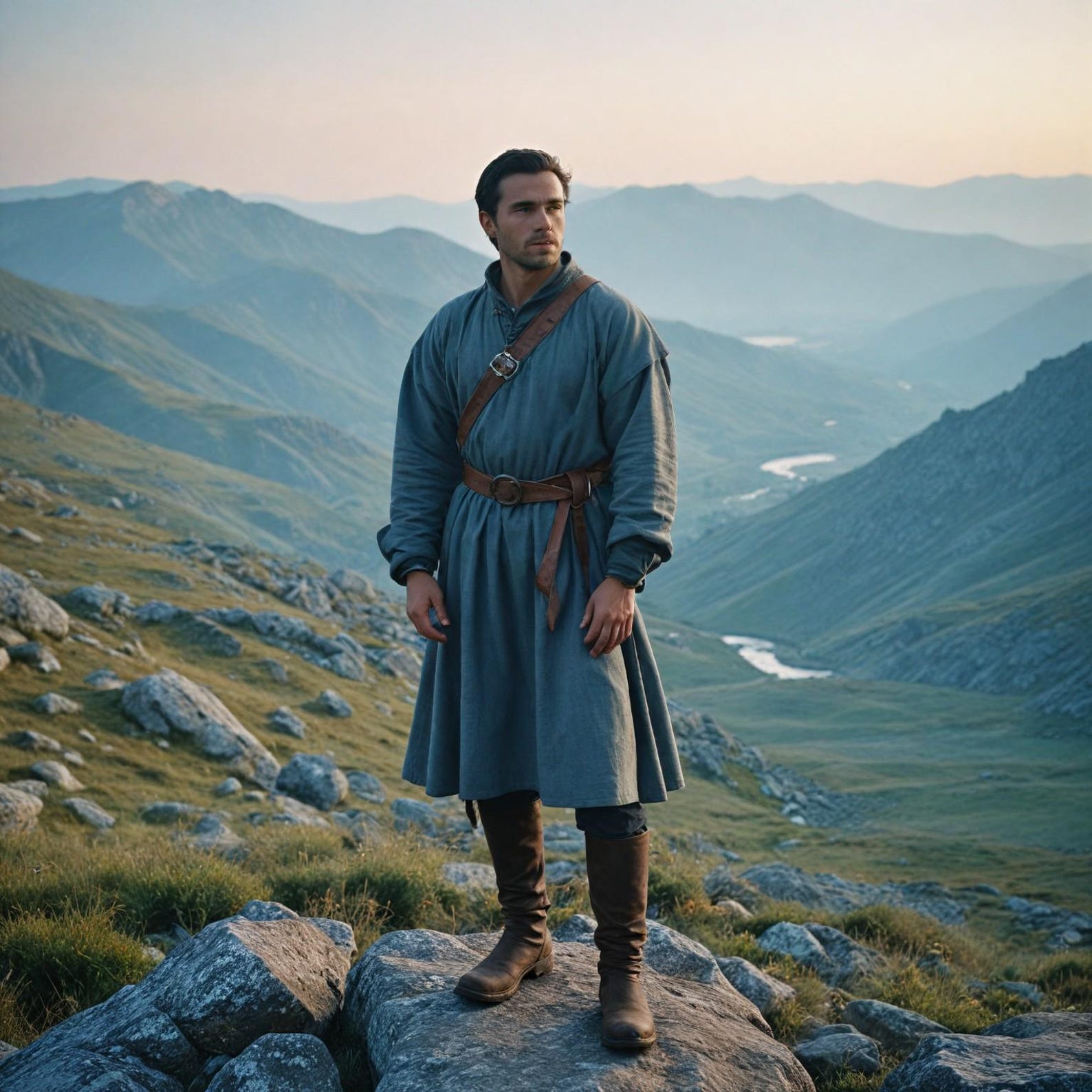 Blue Medieval Travel Tunic | Viking Explorer Cosplay Costume ...