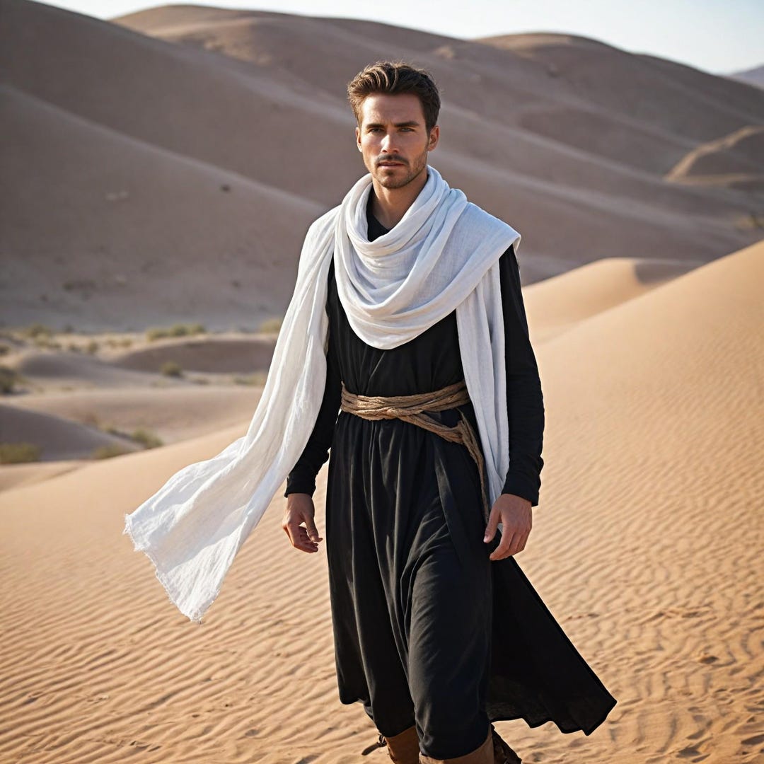 Desert Nomad-inspired Black Tunic | Historical Middle Eastern Warrior ...