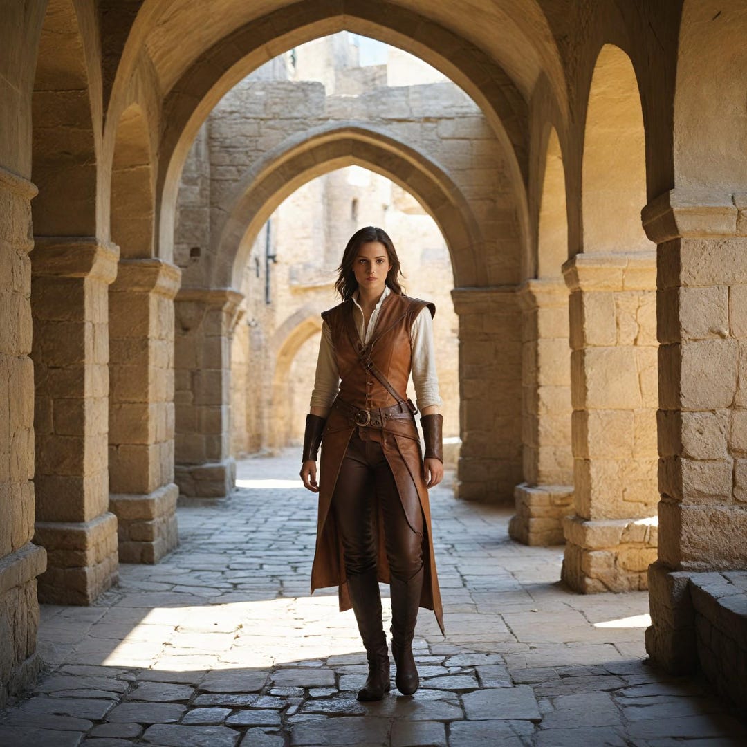 Rustic Archer Leather Vest Costume | Renaissance Festival Women's ...