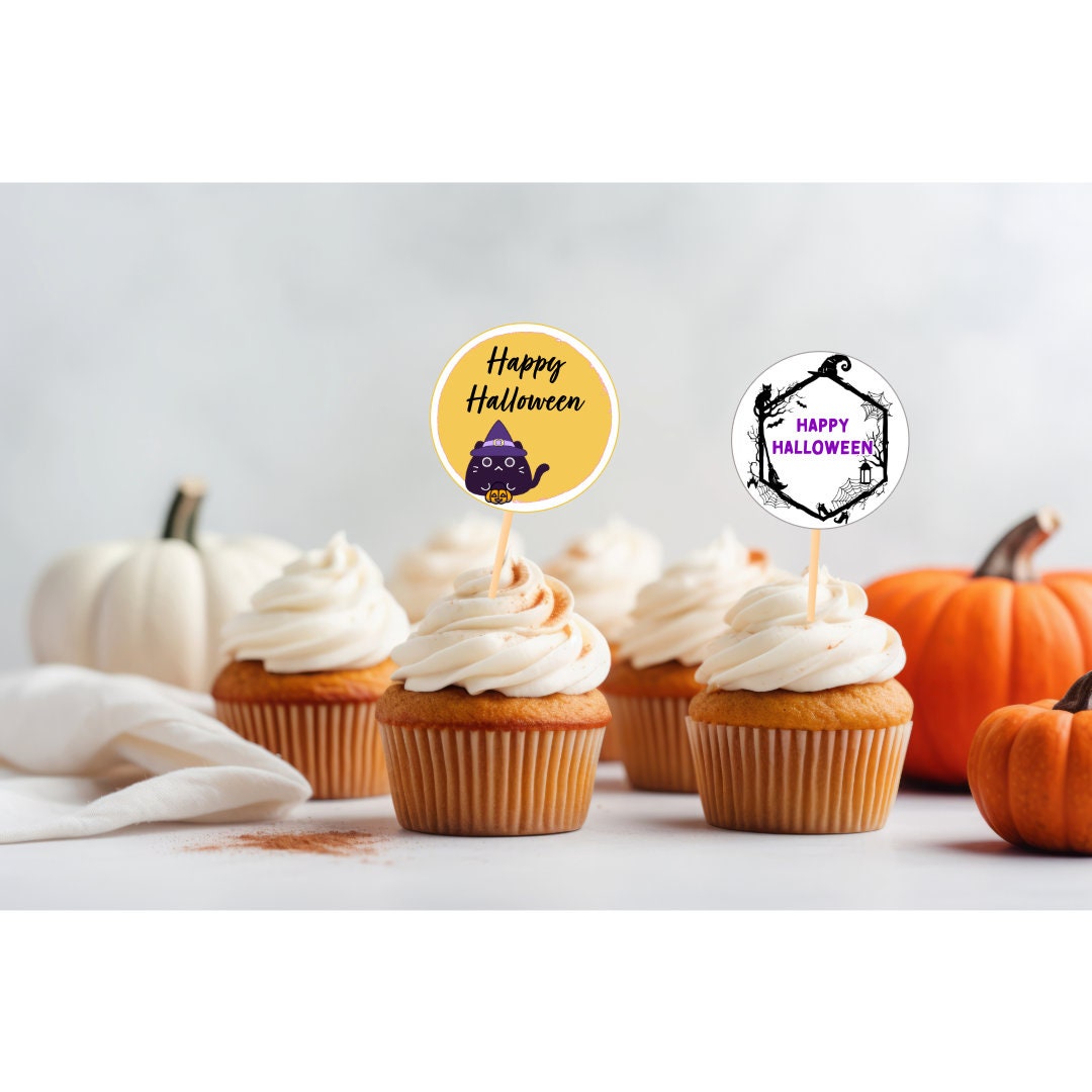Cupcake Toppers, Printable Party Decorations, Favor Tags, DIGITAL ...