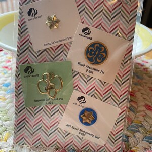 Four Collectible Vintage Girl Scout and Brownie Pins - Etsy
