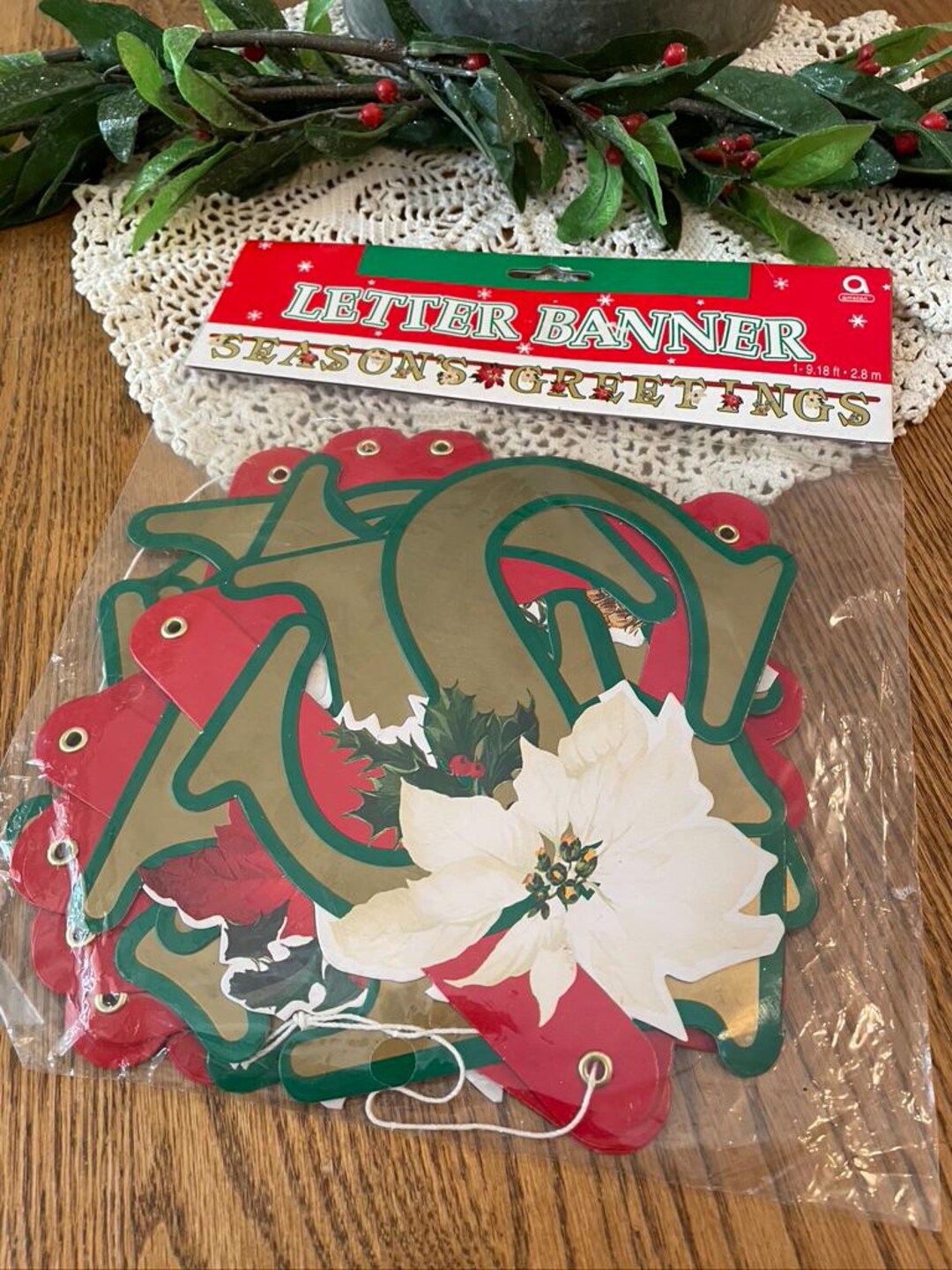 Vintage New in Package Paper Seasons Greetings Banner for Christmas - Etsy