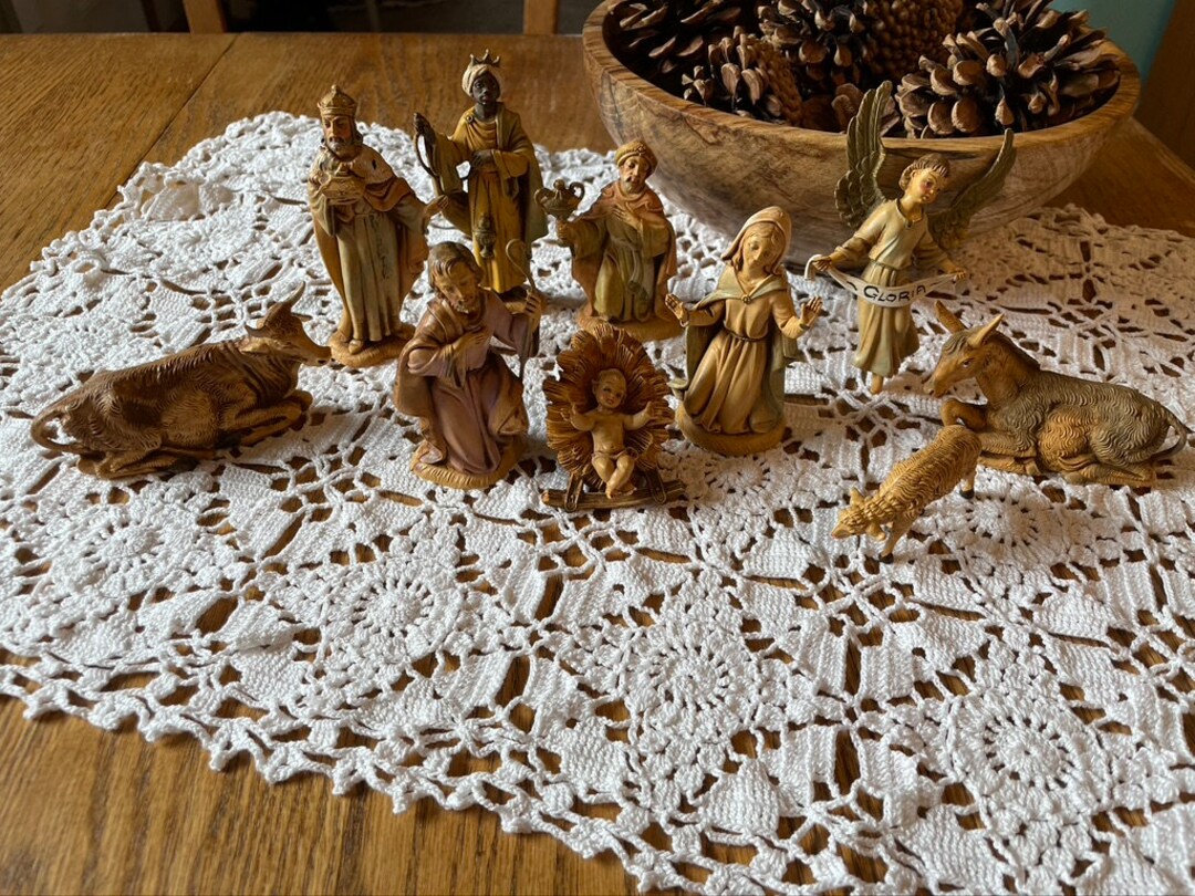 Set of 11 Vintage Nativity Set Figures Fontanini Depose Spider - Etsy