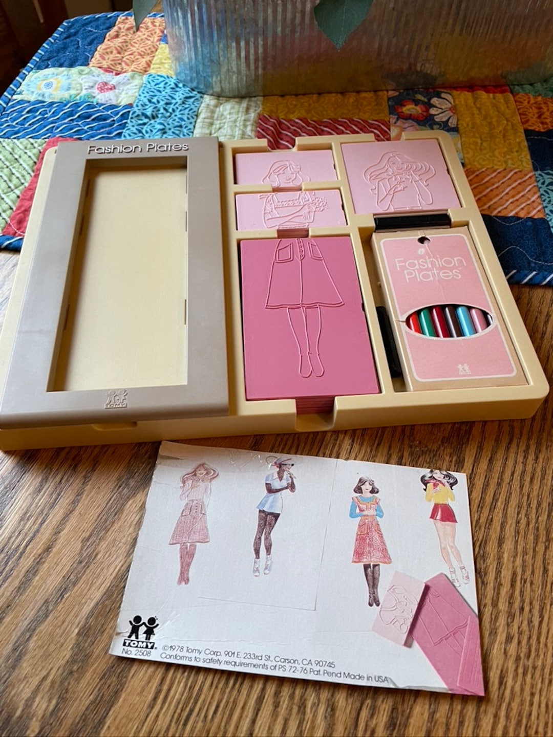 Vintage 1978 Tomy Fashion Plate Set - Etsy