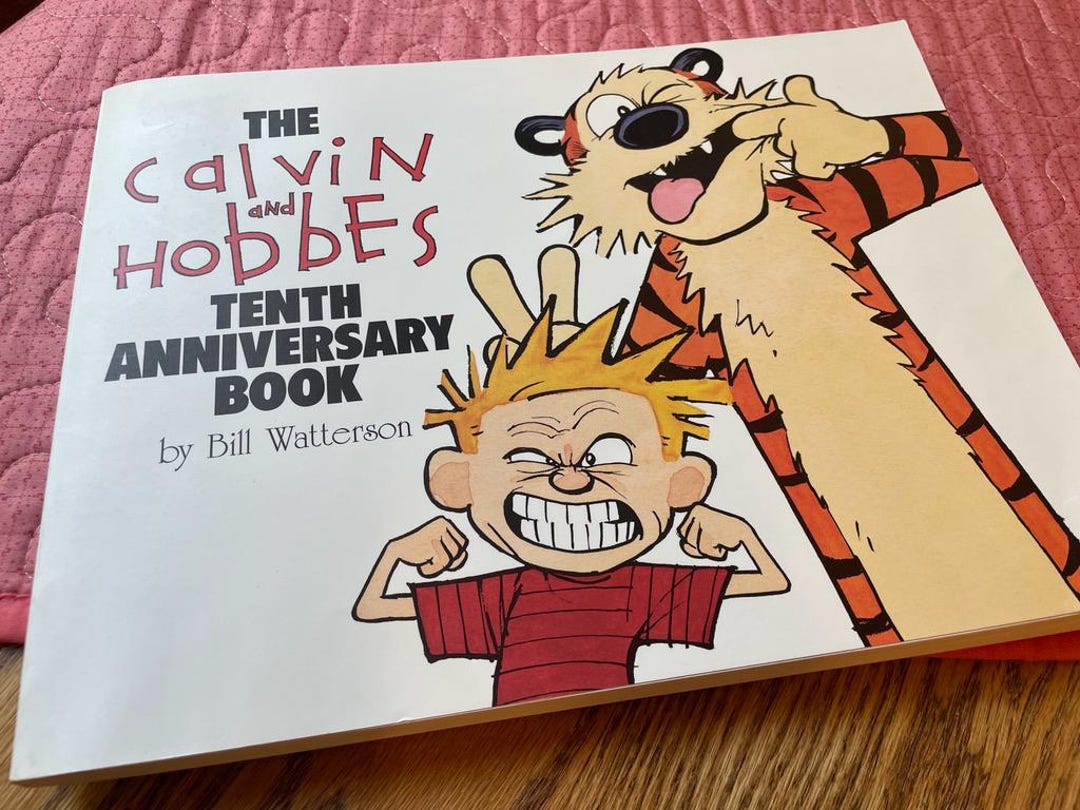 Classic Vintage 1995 Calvin and Hobbes Tenth Anniversary Book by Bill ...