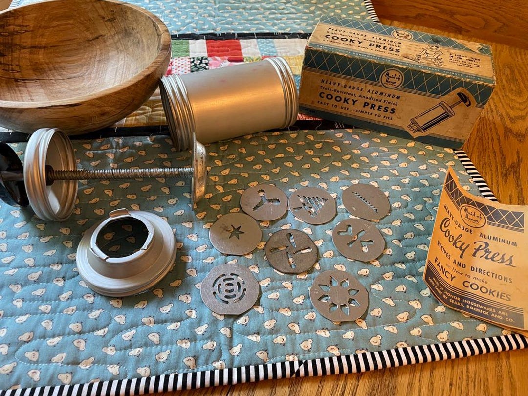 Vintage Maid of Honor Heavy Gauge Aluminum Cooky Press With Original ...