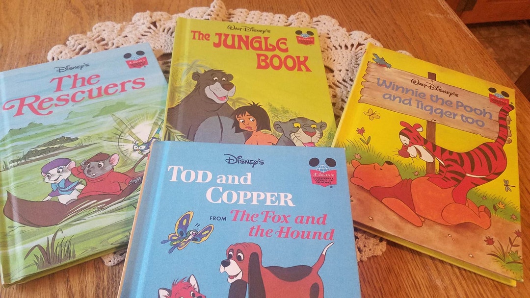 Four Vintage 1970s 1980s Grolier Book Club Disney Books in Excellent ...