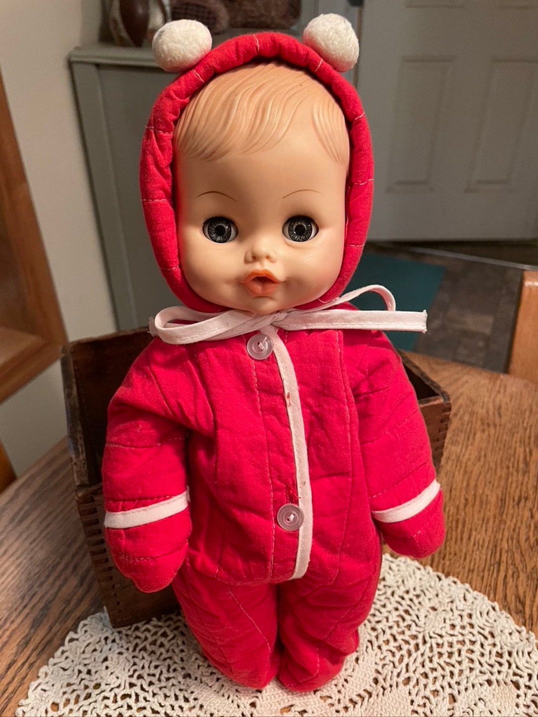 Vintage Horsman Doll With Adorable Red Snowsuit - Etsy