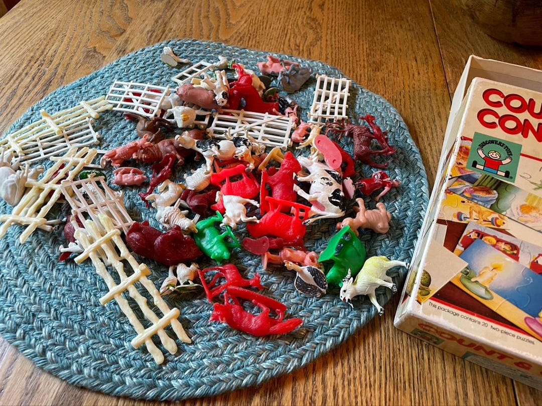 Set of 70 Plus Vintage Plastic Farm Toys Fences Animals People - Etsy