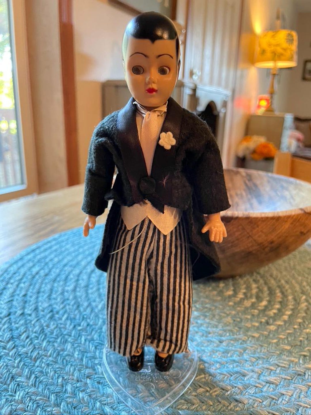 Kitschy Vintage Groom Doll on Plastic Stand by Knickerbocker - Etsy