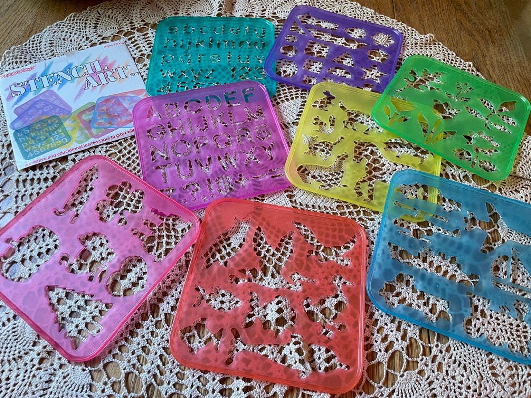 Eight Vintage Tupperware Stencil Art Set Complete - Etsy