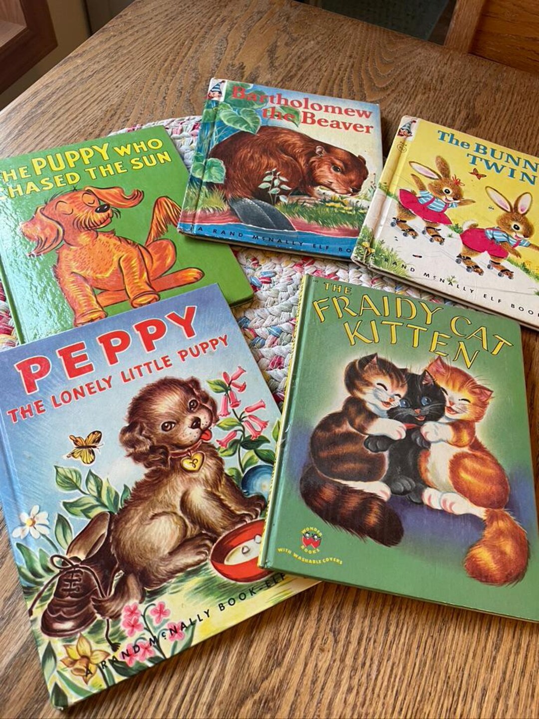 Lot of 5 Vintage 1950s 1960s Hardcover Rand Mcnally and Wonder Books ...